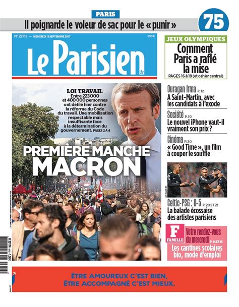 Le Parisien N20170913 du 13 septembre 2017 à télécharger sur iPad