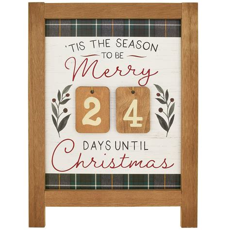 Merry Christmas Countdown Advent Calendar Easel