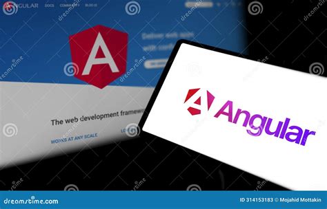 Dhaka Bangladesh 09 Apr 2024 Angular Logo Is Displayed On Smartphone