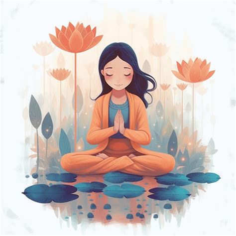 Premium Ai Image A Woman Meditating In A Lotus Pose