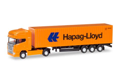 Herpa Scania R Tl Container Semitrailer Hapag Lloyd 066723