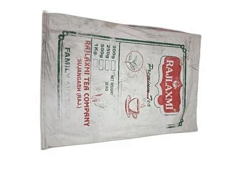 White Green And Red Tea Packaging Polypropylene Bag Capacity 10kg At ₹ 115 Kg In Jaipur
