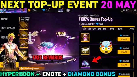 Next Top Up Event In Free Fire 20 May 2024 FF Max Upcoming Next Top
