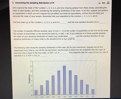 solved 2 generating the sampling distribution of m let s