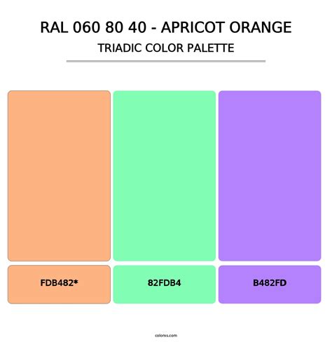 Ral 060 80 40 Apricot Orange Color Palettes
