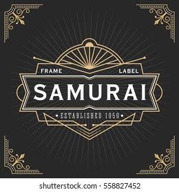 Vintage Line Frame Design Labels Banner Stock Vector Royalty Free
