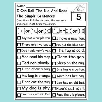 I Can Read Simple Sentences No Prep Set Pdf Free Sample By Dr Johnson