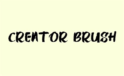 Creator Brush Free Font