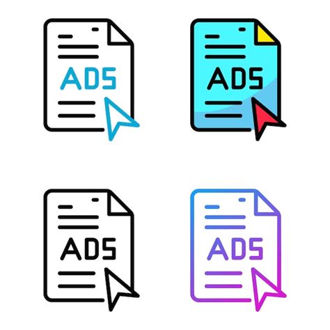 Premium Vector Ads Icon Design In Four Variation Color