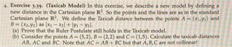 Solved 4 Exercise 339 Taxicab Model In This Exercise