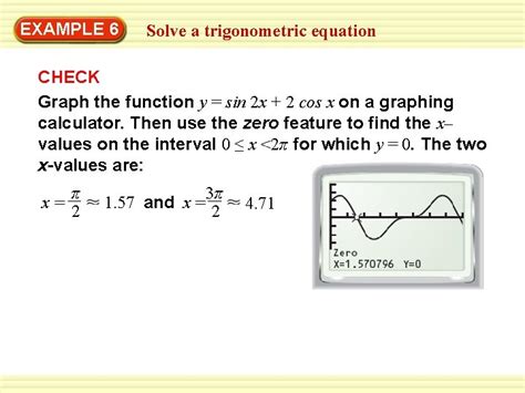 EXAMPLE 5 Verify A Trigonometric Identity Verify The