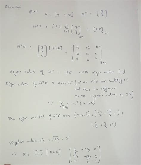 [solved] compute a t a and aa t and their eigenvalues and unit