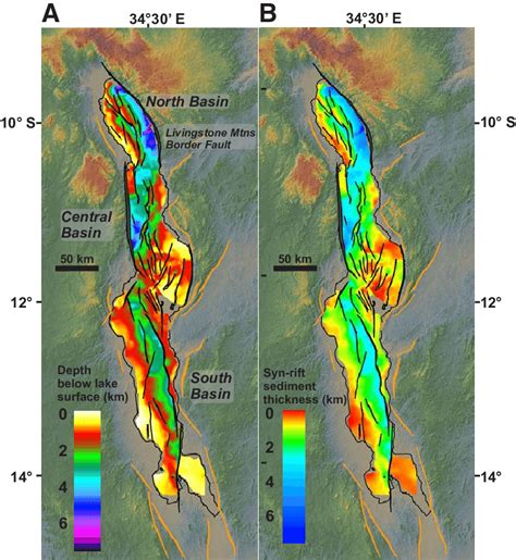 A Interpreted Synrift Basement With Basin Border Faults And Intrarift Download Scientific