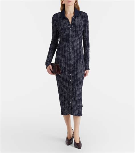 Barrett Midi Dress In Blue Veronica Beard Mytheresa