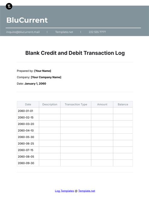 Free Transaction Templates Editable And Printable