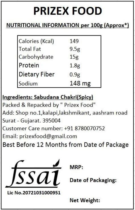 Sabudana Chakli Nutrition Facts Besto Blog