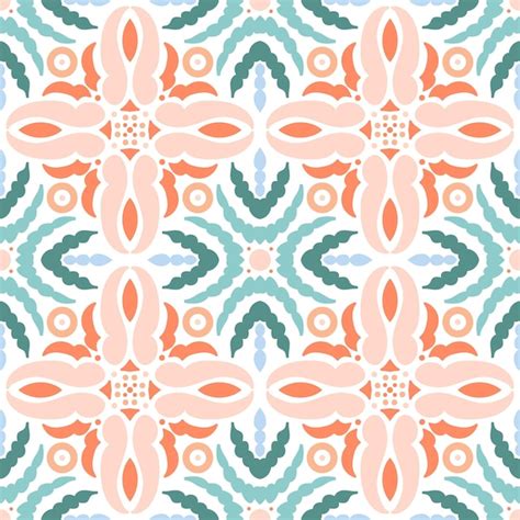 Coral And Teal Pattern Background
