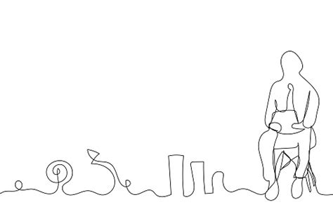 스케치 개요 개념 연속 라인 아트를 그리는 최소한의 사업가 남성 비즈니스 개념 성공 재능 손으로 그린 흰색 Ioslated 배경 추상 벡터 일러스트 레이 션 개념에 대한