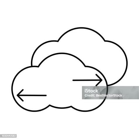Cloud Computing Icon Vector Sign And Symbol Isolated On White