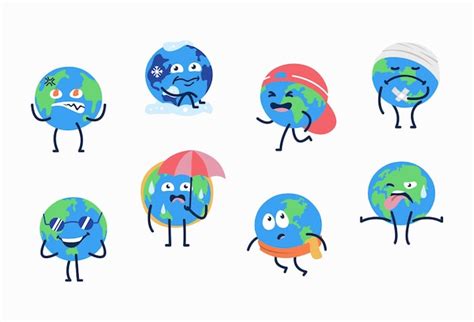 Cambio Climático En Diseño Plano Vector Premium