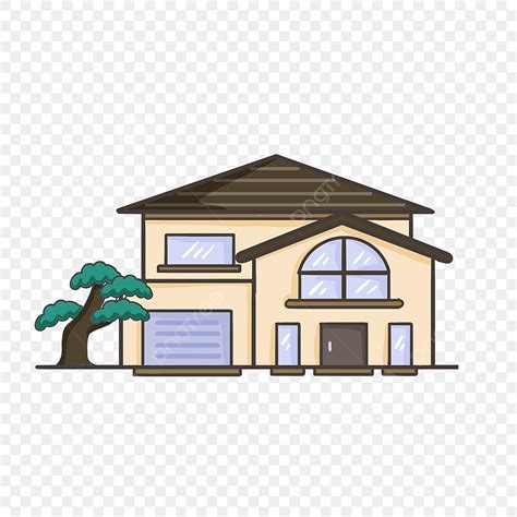 간단한 귀여운 일러스트 만화 집 집 건물 가족 Png 일러스트 및 Psd 이미지 무료 다운로드 Pngtree