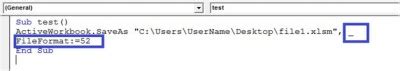 How Do I Break Vba Code Into Two Or More Lines In Microsoft Excel