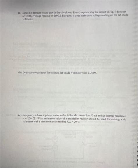 Solved 2 A Student Tried To Test A Lab Made Voltmeter With