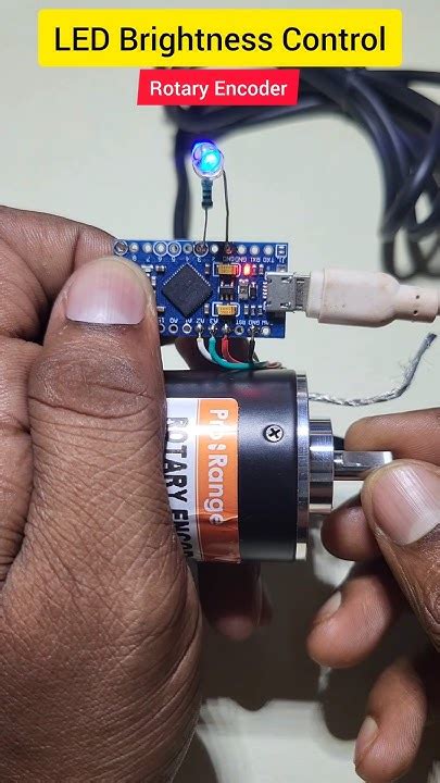 led brightness control by rotary encoder🔥 arduino project 🔥🔥 shorts