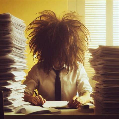 Disheveled Office Worker Premium Ai Generated Image