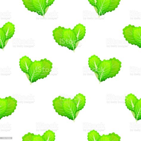 원활한 패턴 추상 요소 녹색 양상추 식품 벡터 디자인 스타일 배경 일러스트 건강한 식생활에 대한 스톡 벡터 아트 및 기타 이미지