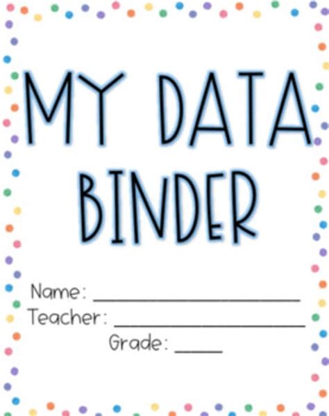 Data Binder Sheets By The Tatted Teach Tpt