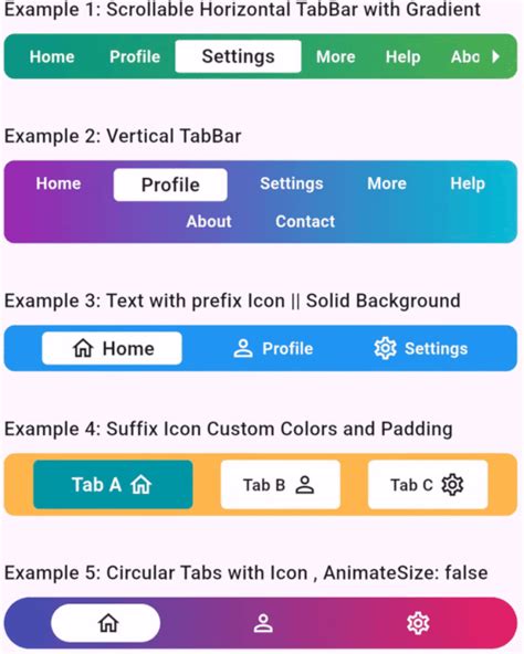 选项卡 flutter package