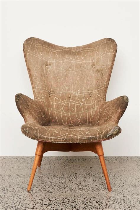 Grant Featherston R160 Chair C 1951 Original Brown Upholstery