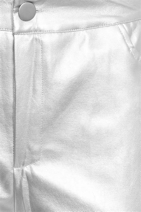 Pixiegirl Silver Metallic Straight Leg Trousers Pixiegirl