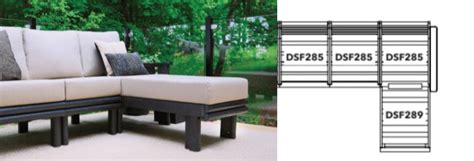 dss tsl chaise sectional sofa tofino collection woodmill of muskoka