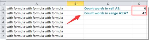 How To Count The Number Of Words In A Cell Or A Range Cells In Excel Design Talk