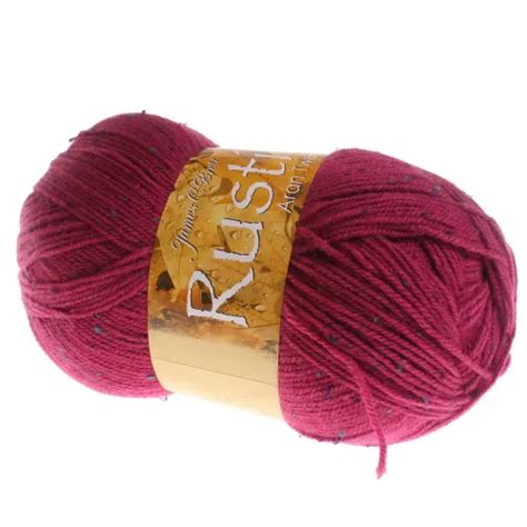 103 Rustic Aran Tweed Raspberry Dat51