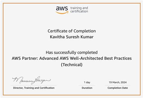 Kavitha Suresh Kumar On Linkedin Completed Aws Partner Advanced Aws