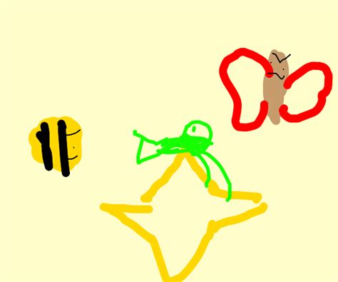 Grasshopper On A Star Drawception