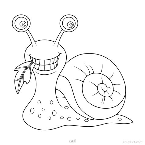 Snail Holding Leaf Coloring Page Quickduck Coloring Pages