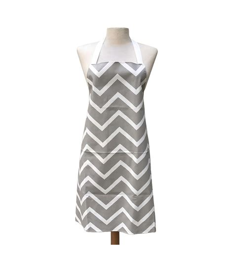 Wipeable Apron Herringbone Beige