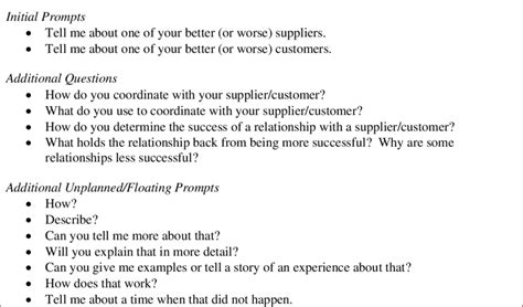 interview protocol guide a opening introductions of interviewer and