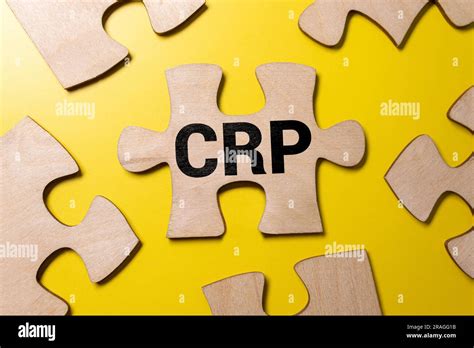 CRP C Reactive Protein Test Symbol Wooden Cubes With Word CRP