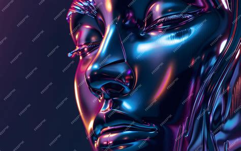Premium Photo Humanization Of Artificial Intelligence Human Face As
