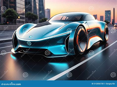 Futuristic Electric Car Generative Ai Stock Illustration Illustration Of Generative Luxury