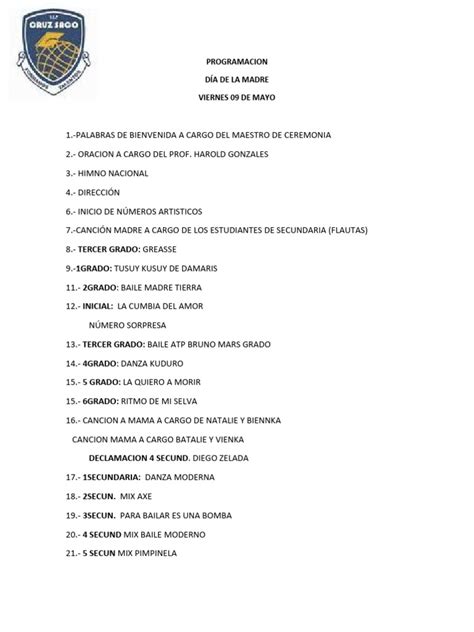 Programacion Escolar Pdf
