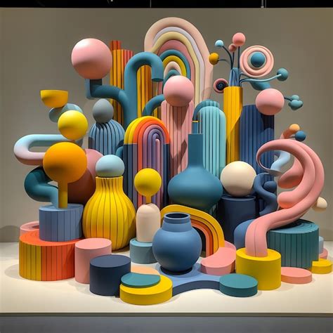 Premium Photo Vibrant Abstract Containers Colorful Objects For