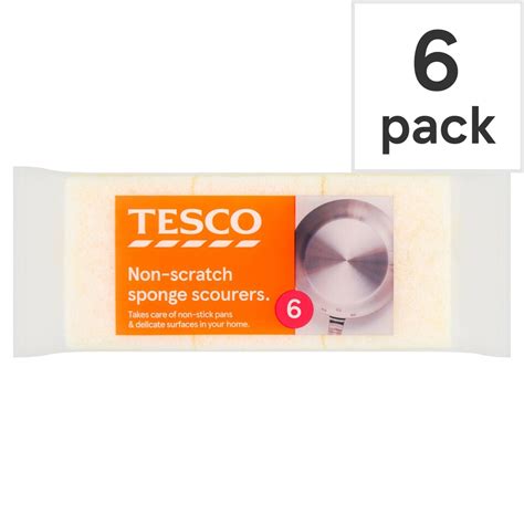 Tesco Non Scratch Sponge Pan Cleaners 6 Pack Itfresh