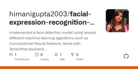 Github Himanigupta Facial Expression Recognition With Deep Learning Implemented A Face