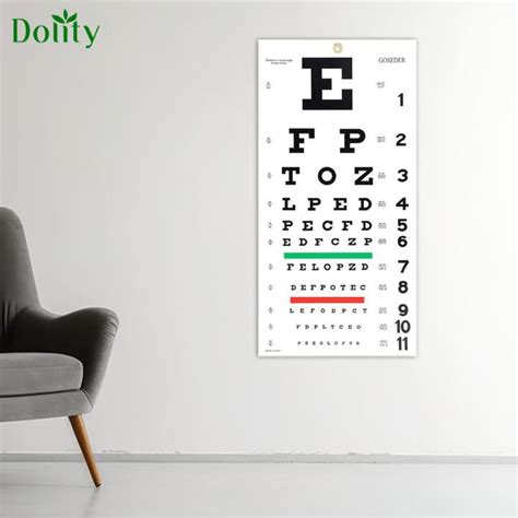 Dolity Eye Chart Wall Decoration Pvc Low Vision Test Chart For Office